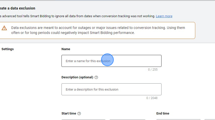 How to create a Data Exclusion for Google Ads